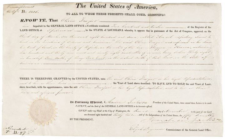 Document Signed by ANDREW JACKSON as President - Dec 13, 2014 | Early American History Auctions ...