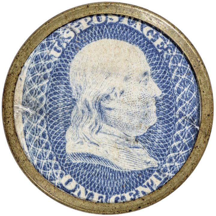 Encased Postage Stamp, 1¢, Experimental Prototype