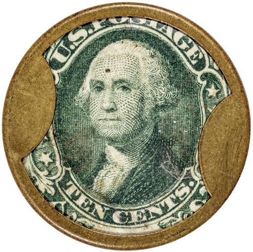 Encased Postage Stamp. 10¢ J. GAULT. Plain Frame - Apr 25, 2015 | Early ...