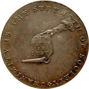 1792 94 Kentucky Token, Plain Edge