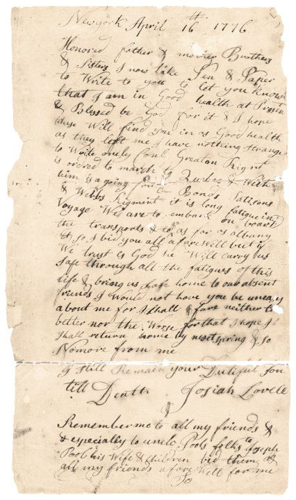 1776 Revolutionary War Letter Marching to Quebec