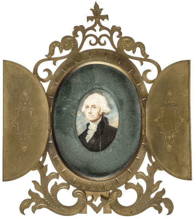 George Washington Handpainted Portrait Miniature