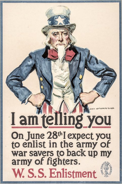 WW II Uncle Sam Poster by James Montgomery Flagg
