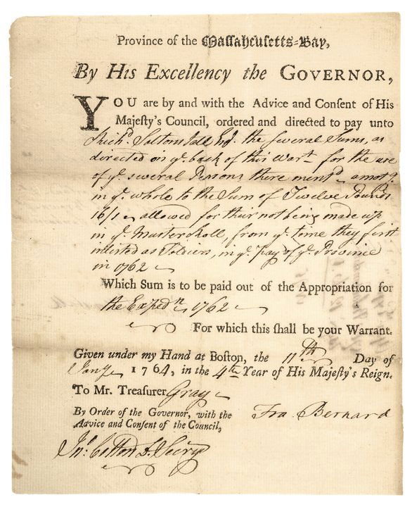 Francis Bernard, British Colonial Governor, Ma.