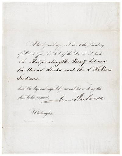 JAMES BUCHANAN Signed Indian Treaty Document - Aug 27, 2016 | Early ...