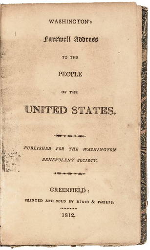 1812 George Washingtons Farewell Address Booklet