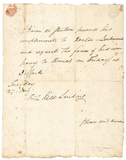 BARON VON STEUBEN Autograph Letter Signed - Oct 29, 2016 | Early ...