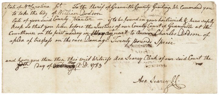 Signer JOHN PENN Autograph Document Signed J. P.