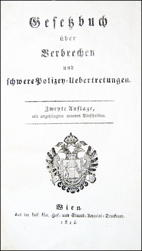 [Austria, Criminal Code & Statutes] 1811-15