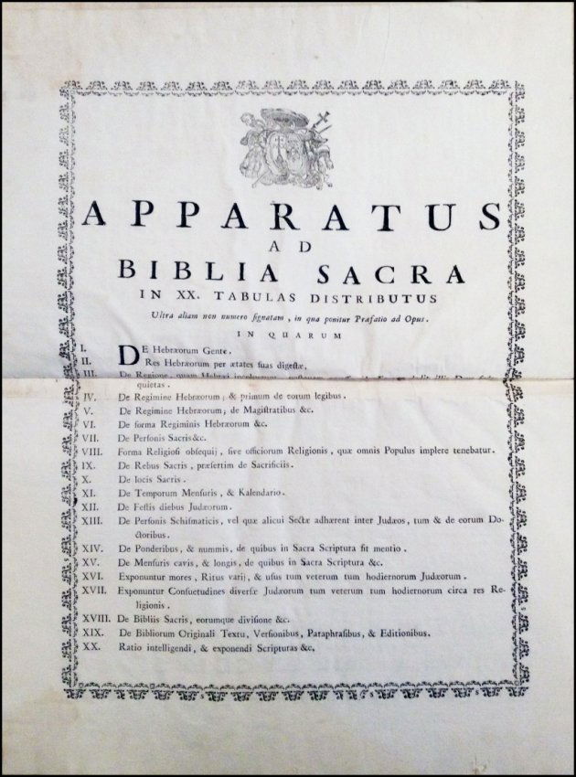 [bible, Synopsis] Apparatus Ad Biblia, 1728