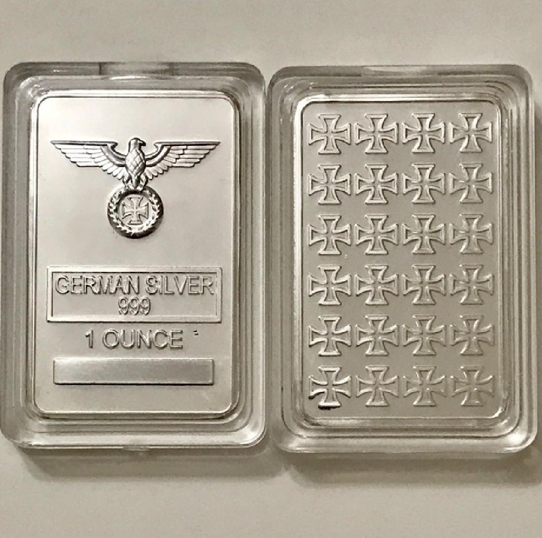 1 Ounce .999 Encapsulated German Silver Bar