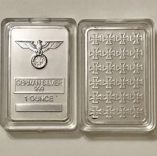 1 Ounce .999 Encapsulated German Silver Bar