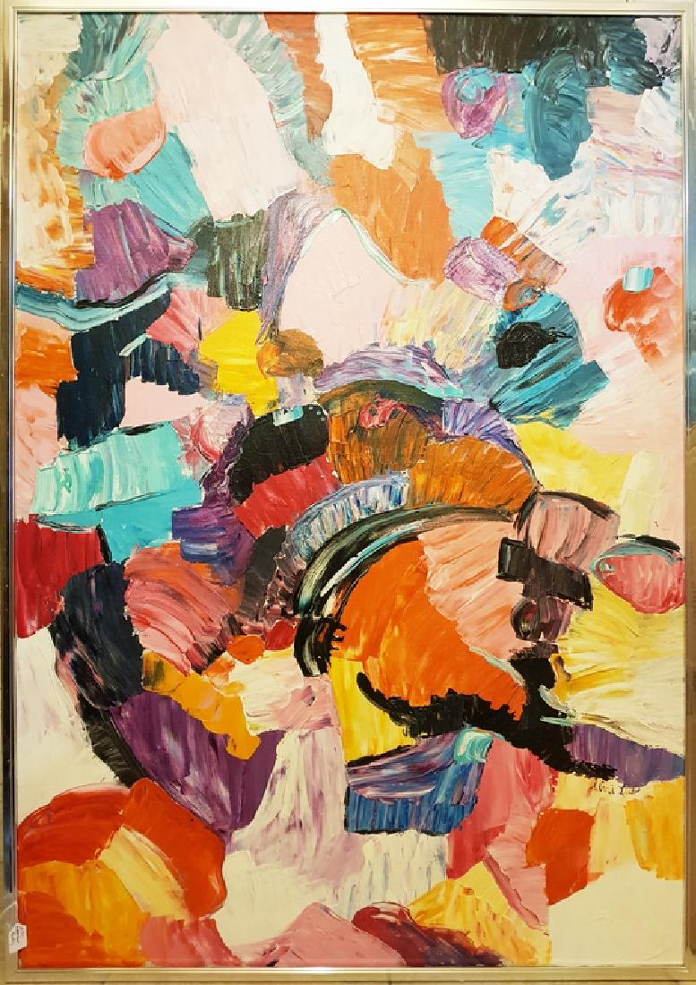 Sylvia Lieb 1970's Large Abstract painting