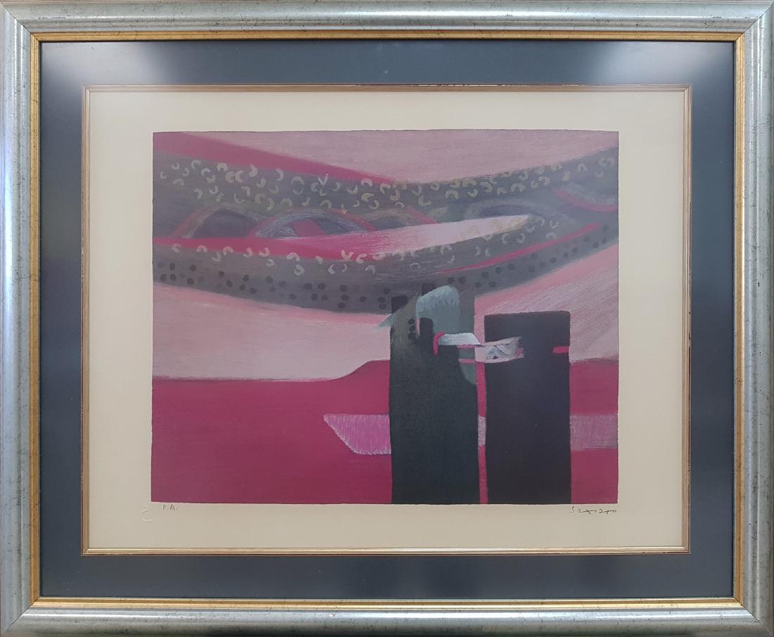 Lászlo Dus (1941) Signed Color Lithograph