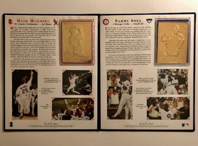 Mark Mcgwire/sammy Sosa 23kt Gold Baseball Cards