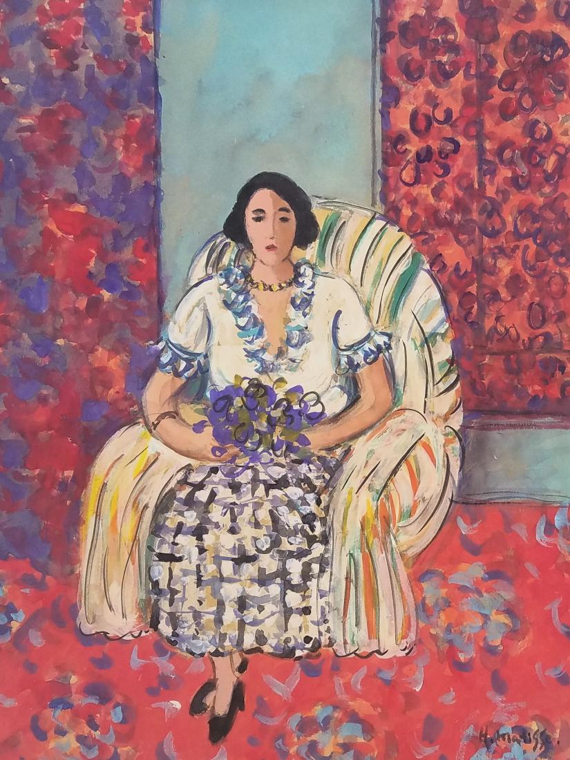 MATISSE WATERCOLOR ON PAPER