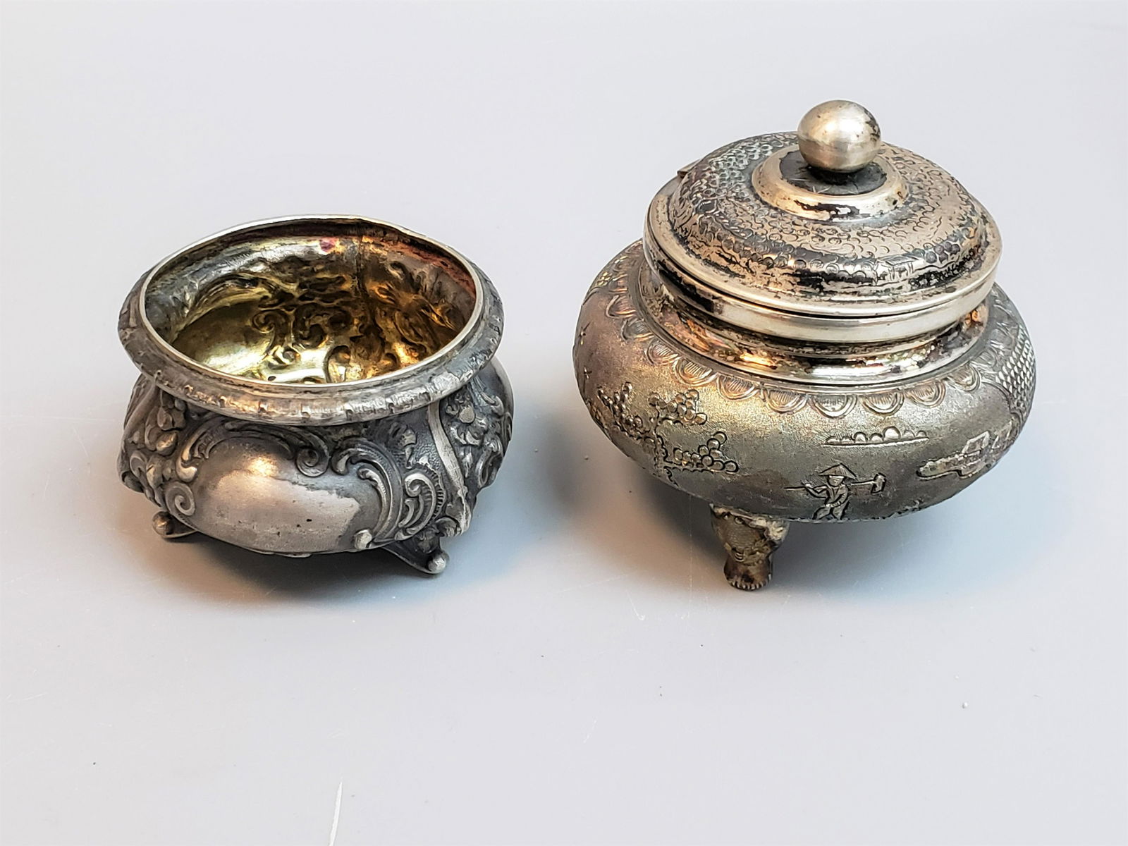 Antique Sterling Silver Tea Containers