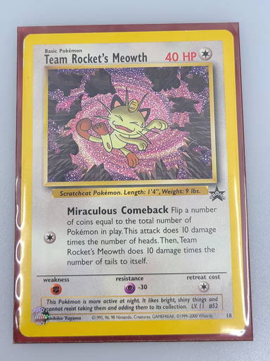 Team Rocket's Meowth Pokemon Card
