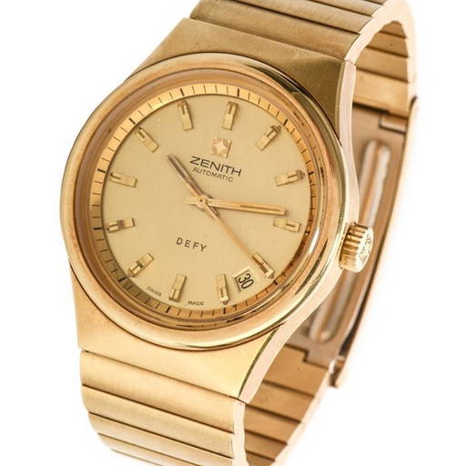 Vintage Zenith Defy Surf 18k Gold Deluxe Automatic Watch