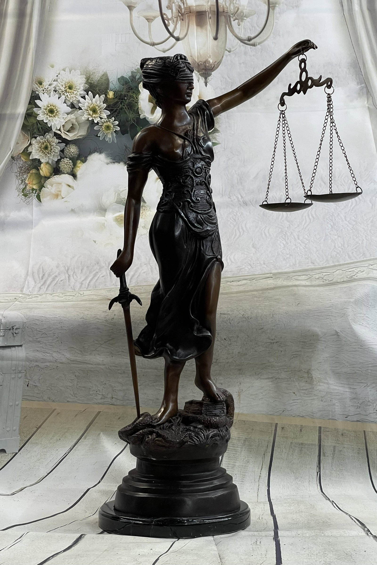 Mayer Lady Justice Bronze Sculpture