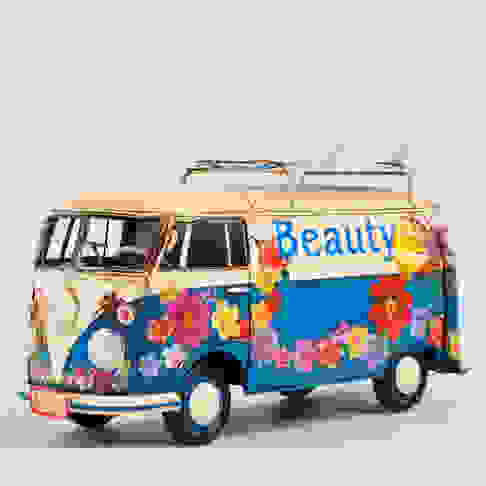 Hand Made Hawaiian Style Flower Vw Volkswagen Mini Bus Auction