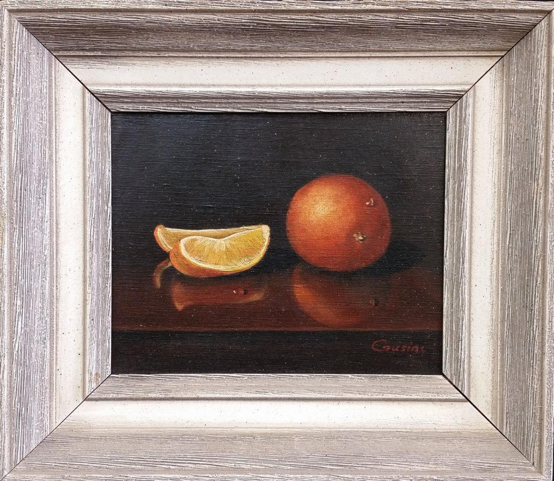 Antonio Gusini Oil On Canvas Painting