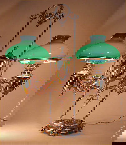 23: Edward Miller Griffin Double Student Lamp