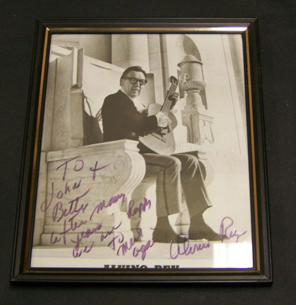 Alvino Rey Autographed Photograph In Frame With Ti