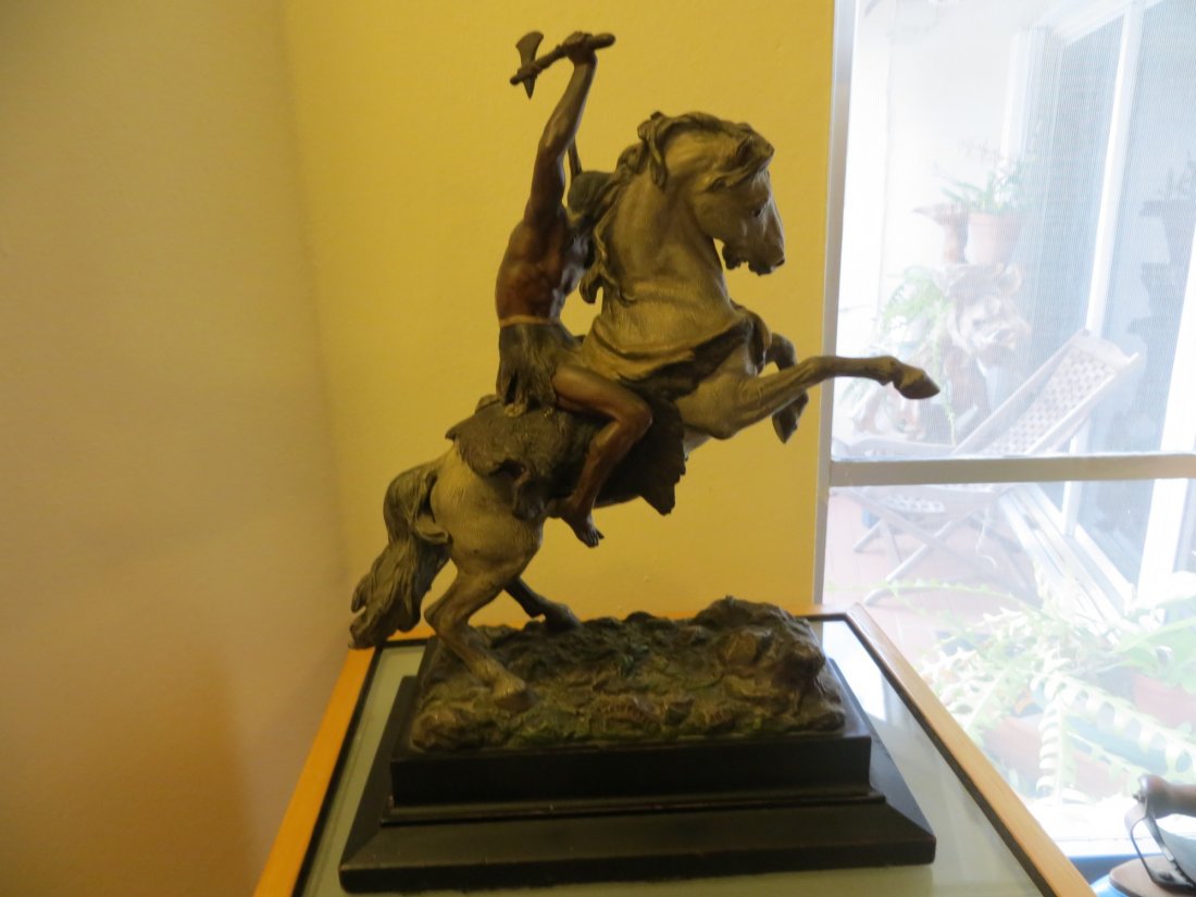 Pair of Bronze Equestrian Figures by Franz Bergman