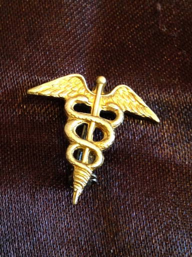 Sterling Ww2 Veteran Pin 1/20th 10k Gold Silver Pin