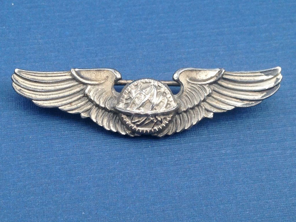 Ww2 Sterling Silver U.s. Army Air Corps Navigator Wings
