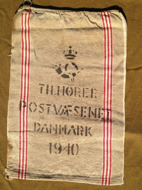 Occupied Denmark Reichspost Mail Bag Ww2 Era