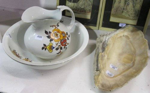 A Soho Potteries Solian Ware Wash Jug & Basin, Together