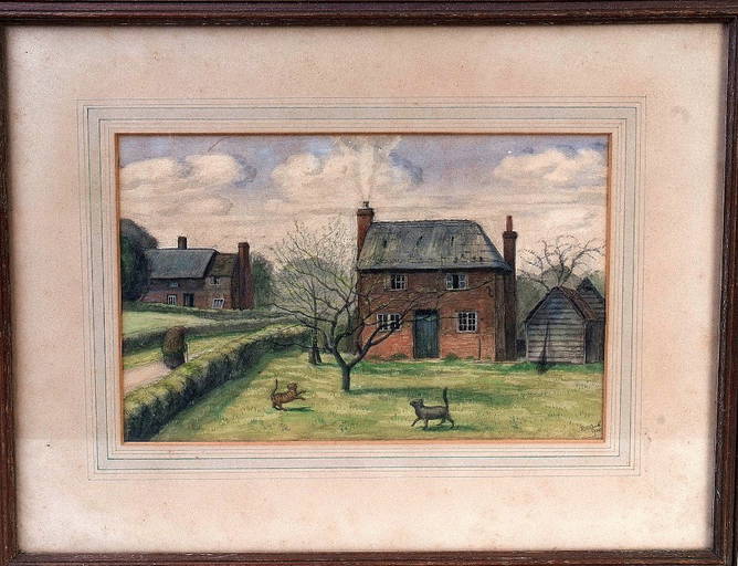 Ralph Chubb, The Witch's Cottage, 1925, Watercolour On