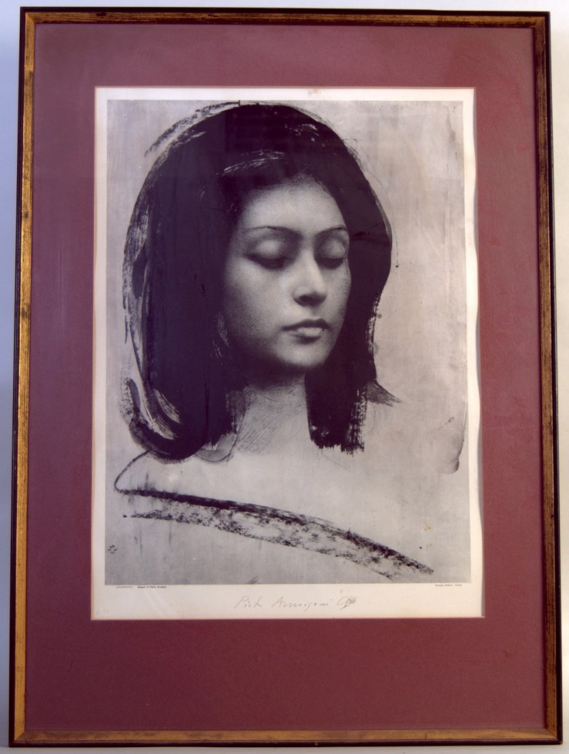 Pietro Annigoni (1910-1988) 'Sharmini' print, signed in - Mar 17, 2016 ...