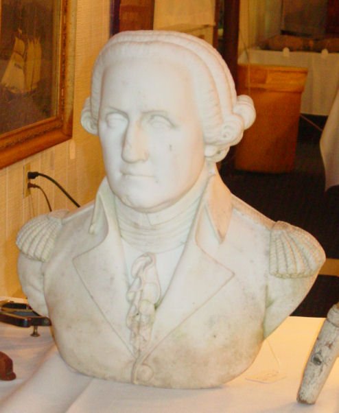 242: Victorian marble bust of George Washington