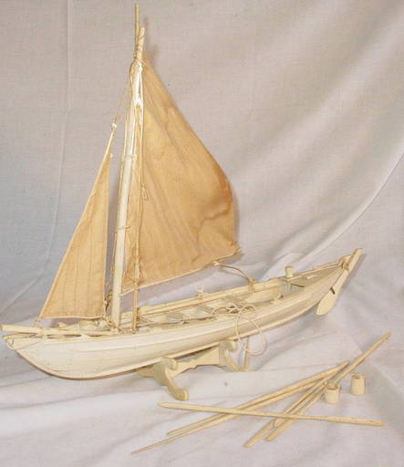 Azorean Bone Whaleboat Model
