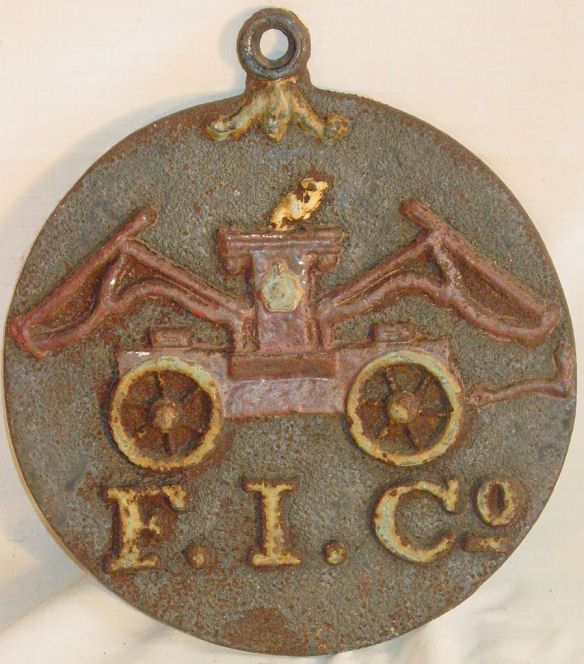 Cast Iron Fire Mark Firefighters Insurance