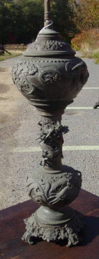 Antique Chinese Bronze Fluid Lamp