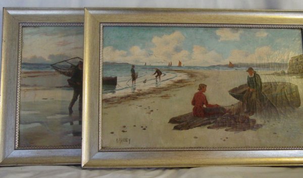 115A: 2 oil paintings on canvas by H Mackey