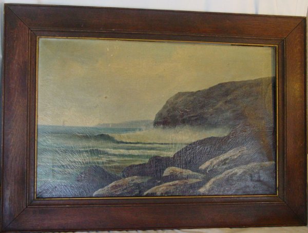 141A: Edmund D Lewis oil painting on canvas