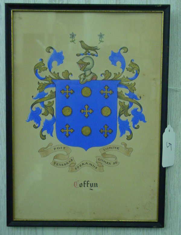 5: Coffin" family - Nantucket coat of arms