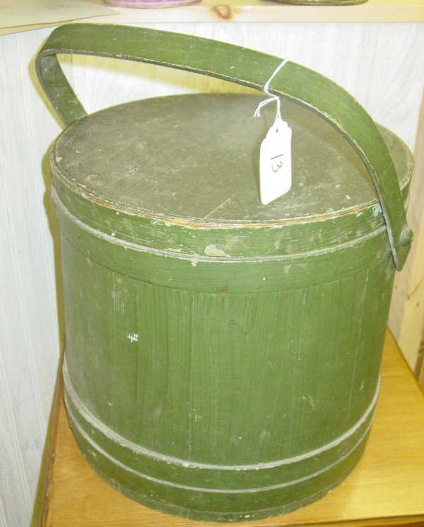 12: 2 large antique firkins