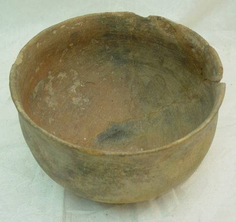 Ancient Indian Pottery Bowl, 6" High 9"