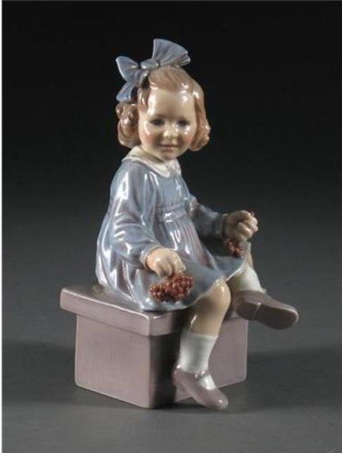 Rare Dahl Jensen Porcelain Else, Girl Holding Grapes - Sep 04, 2013 | A ...