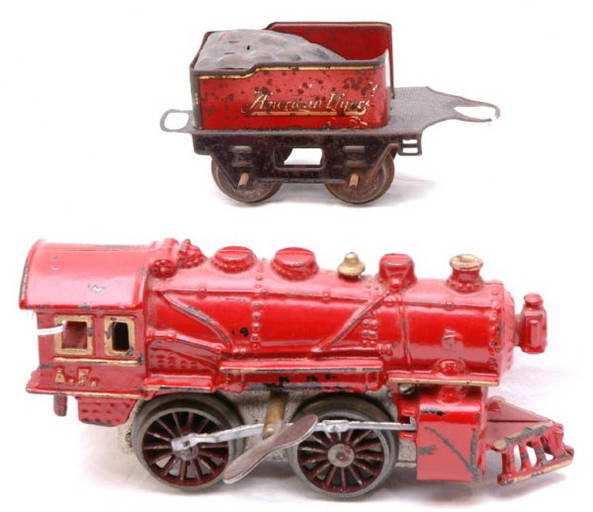 American Flyer Red No 16 And 119 Tender