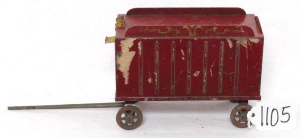 Original Prewar Ives Circus Set Item Red Wagon