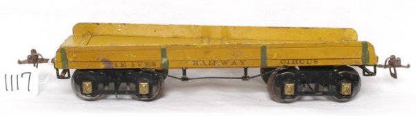 Original Prewar Ives Circus Set Flatcar 196c