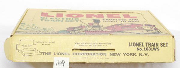 Nice Lionel 1631ws Boxed Industrial Steam Set