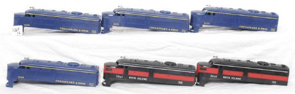 Six Lionel Replacement Shells 2041, 2024 Nos